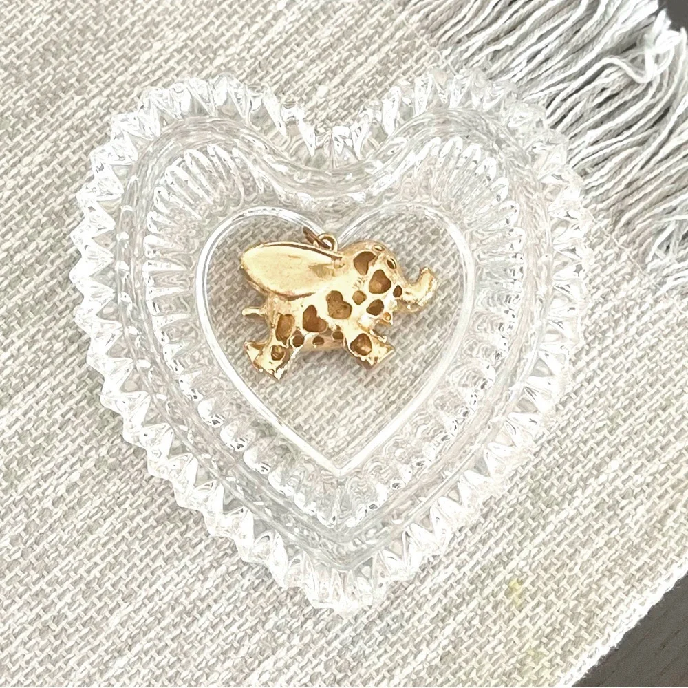 Jewelry | Vintage Flying Baby Elephant Rhinestone Pendant Gold Tone ...
